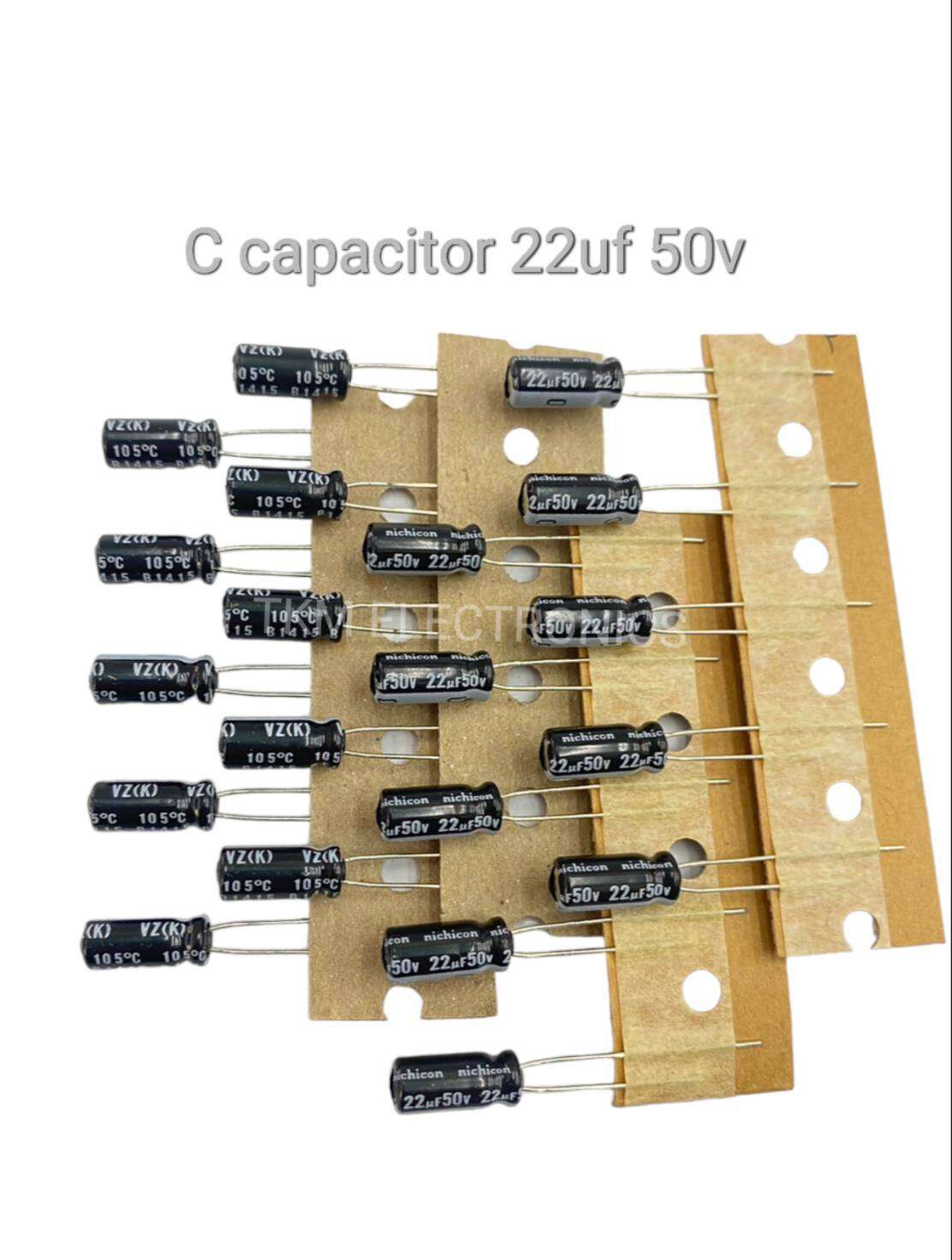 C capacitor 22uf 50v Cap ELEC Size 5*11mm ราคา10ตัว 105c° | Lazada.co.th