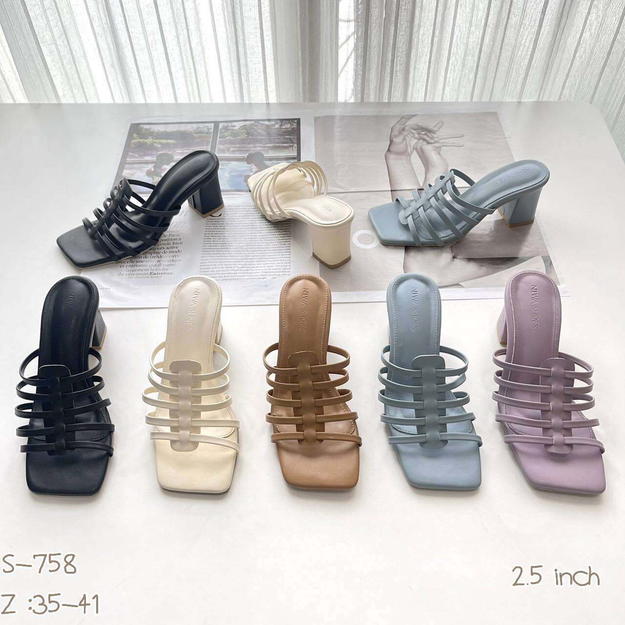 รองเท้า maxi รองเท้าใส่เที่ยว รองเท้าส้นสูง2.5นิ้ว Niwa shoes รหัส ...