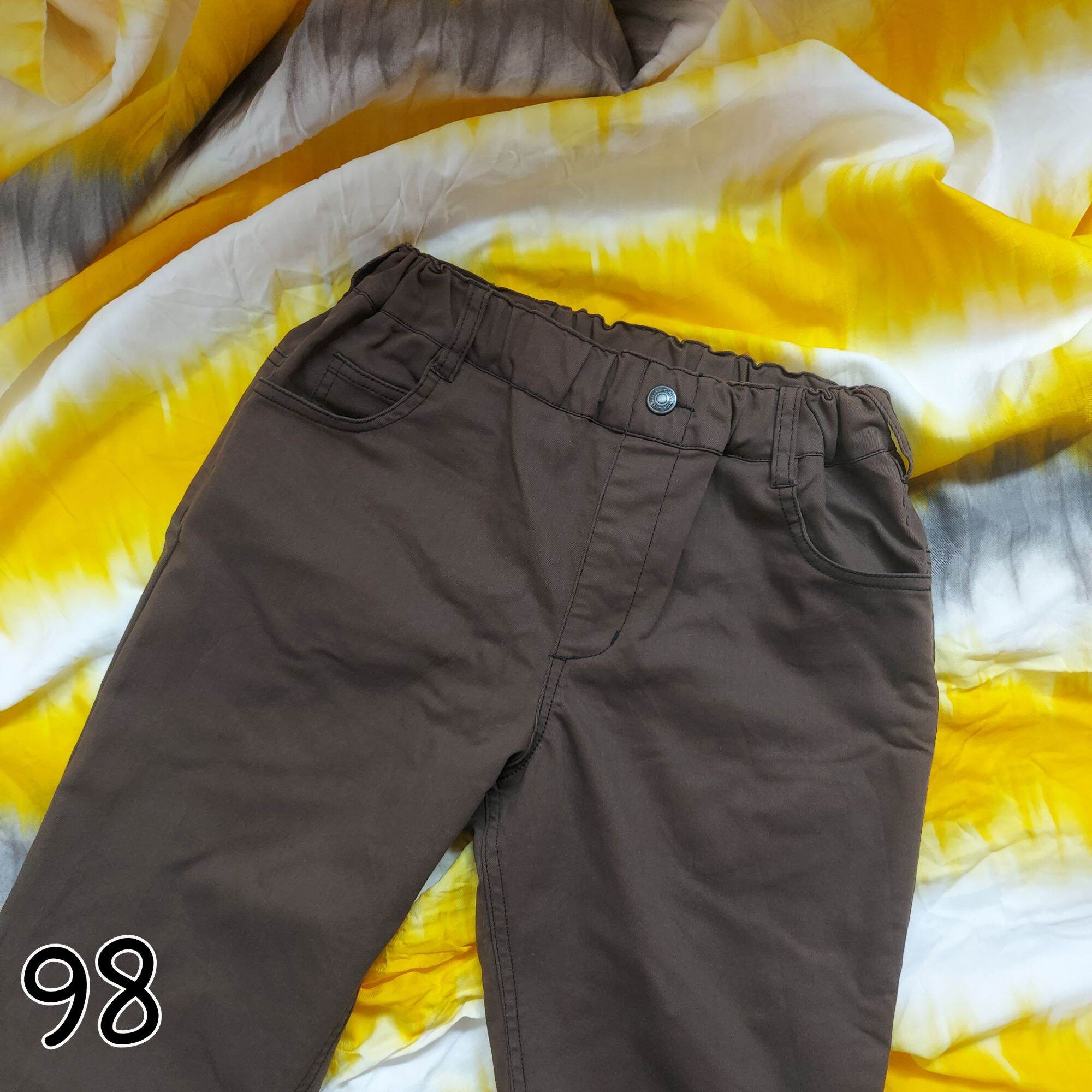 98 : WASK wee aged saucy kid กางเกงขายาว ขอบเอวยางยืด ผ้ายืดสีน้ำตาล ...