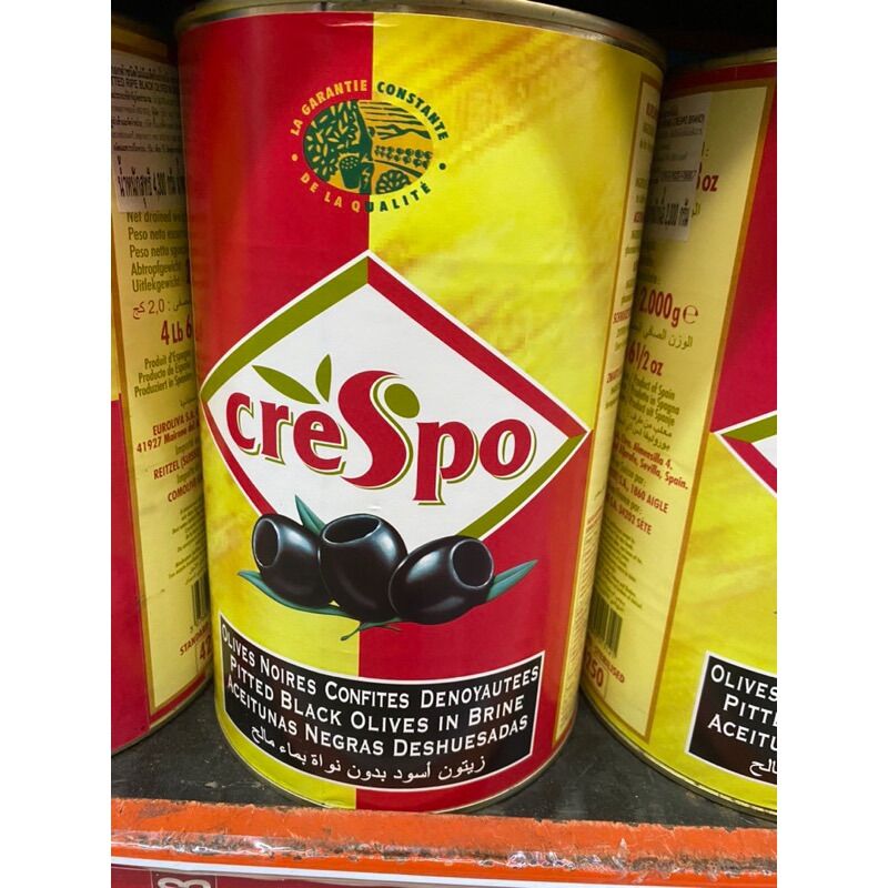 Pitted Ripe Black Olives In Brine ( Crespo Brand ) 4300 G. มะกอกดำ ชนิด ...
