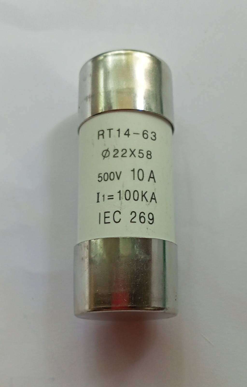 FUSE 10Amp 500V RT14-63 ขนาด 22x58mm. แบบเซรามิก ฟิวส์ 10A 500V ฟิวส์ ...