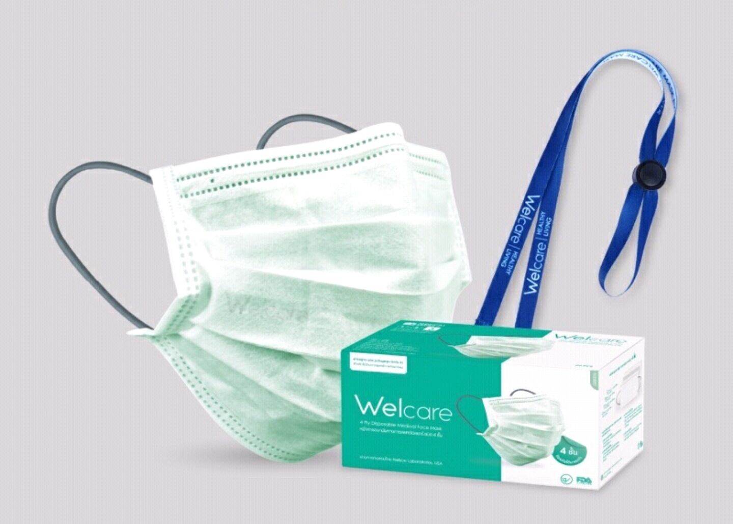 Welcare Mask Level 3 (สีขาว/สีเเขียว พร้อมส่ง) Medical Series หน้ากาก ...