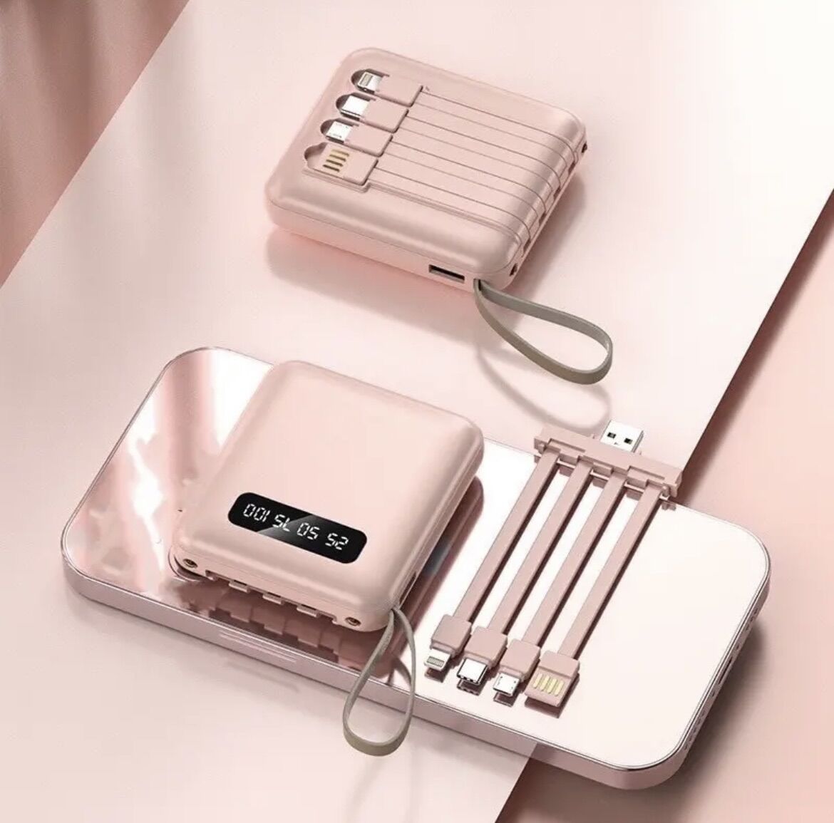 แบตสำรอง Power Bank 30000 mAh รุ่นE35 แถมซองกันน้ำ มีสายในตัว4ห้ว พัก ...