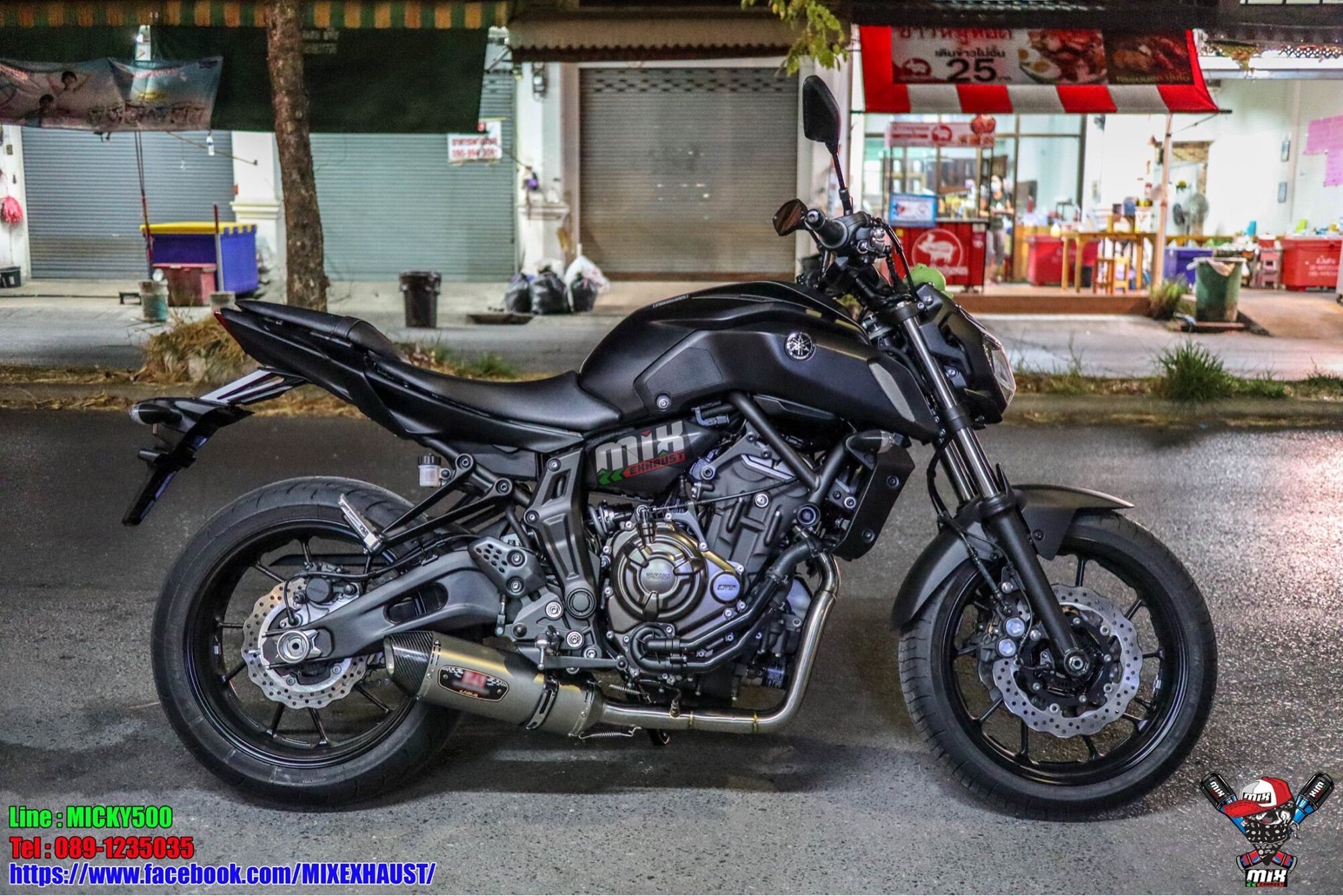 คอท่อสแตนเลส R7 / MT07 / XSR700 สวมปลายท่อคอ 2 นิ้ว - Mixexhaust - ThaiPick