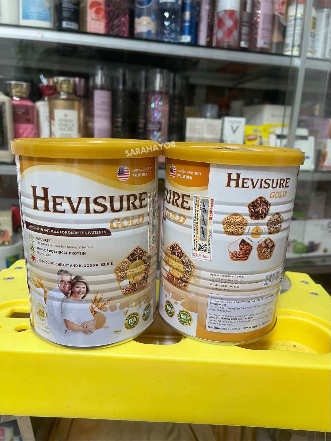 Hevisure Gold 400g. 2กระปุก เฮวิชัวร์ โกลด์นัท นมสำหรับผู้เป็นเบาหวาน ...