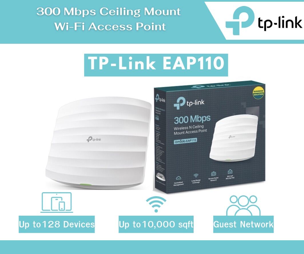 TP-Link EAP110 300 Mbps Ceiling Mount Wi-Fi Access Point | Lazada.co.th