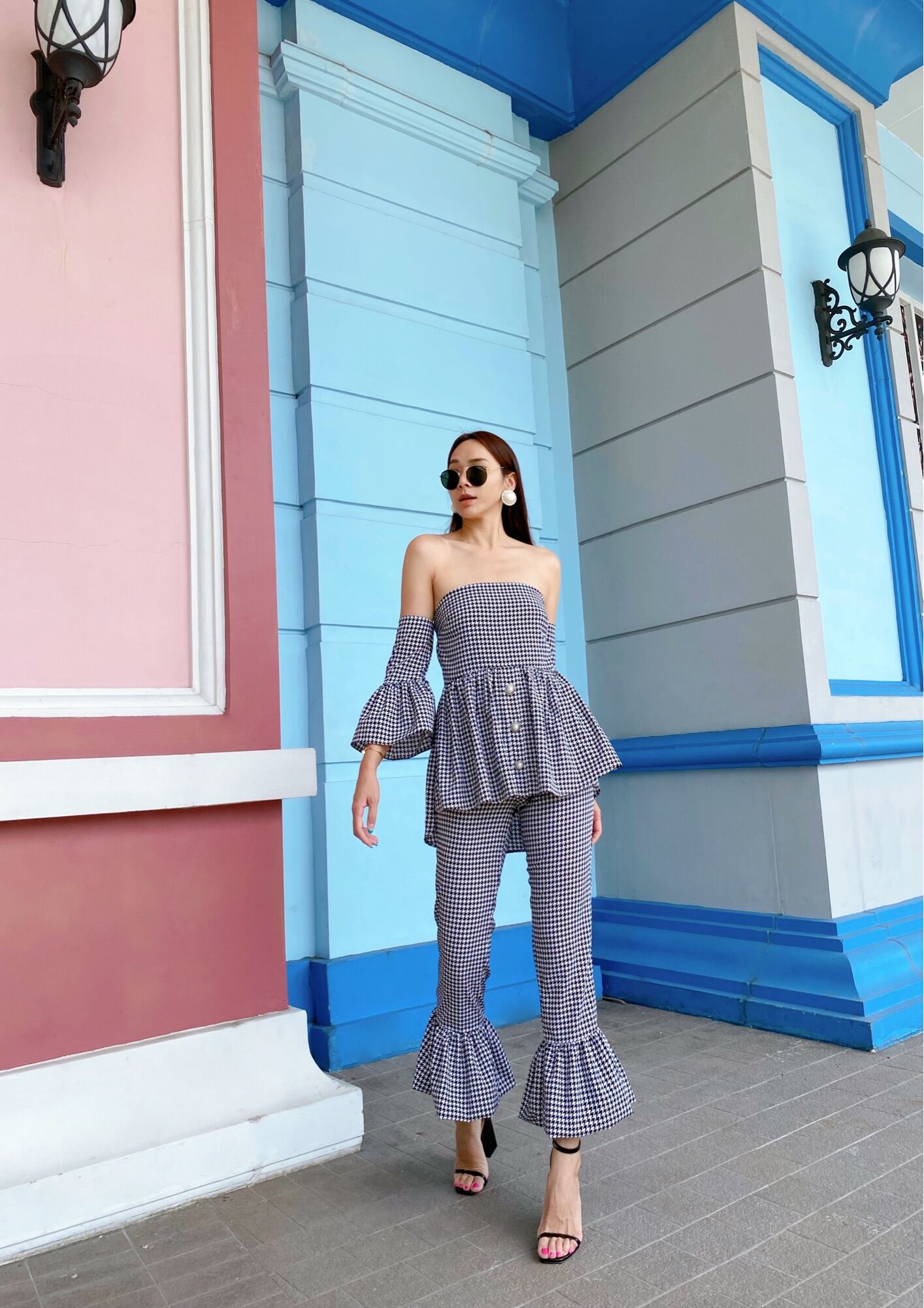 { HOLIC.AHOLIC } HOLIC015 / PERFECT HOUNDSTOOTHS PRINT SET พร้อมส่ง - HOLIC.AHOLIC - ThaiPick