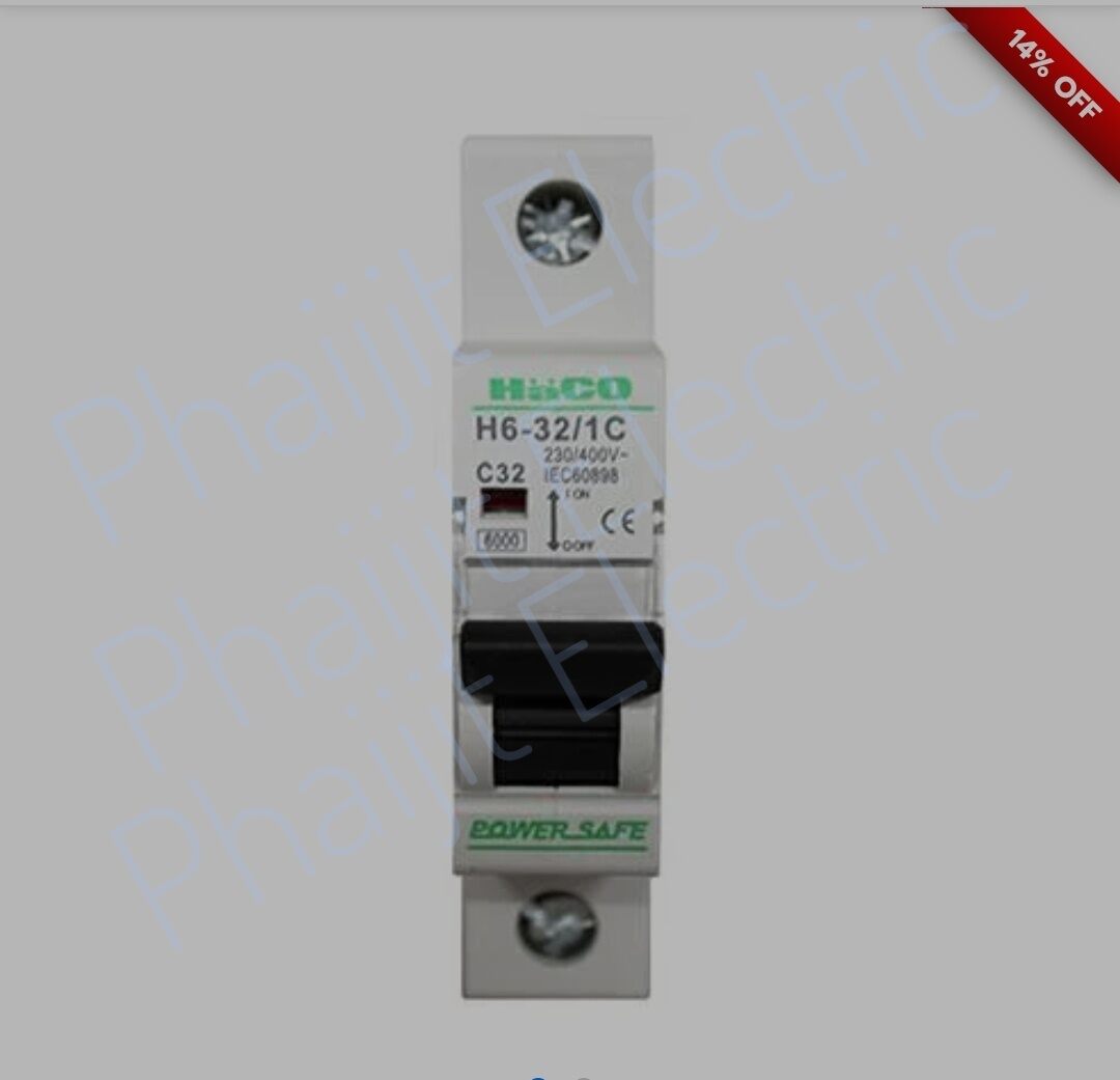 HACO H6-32/1C เซอร์กิตเบรกเกอร์ 32 แอมป์ 1โพล 1 เฟส HACO รุ่น H6 ...