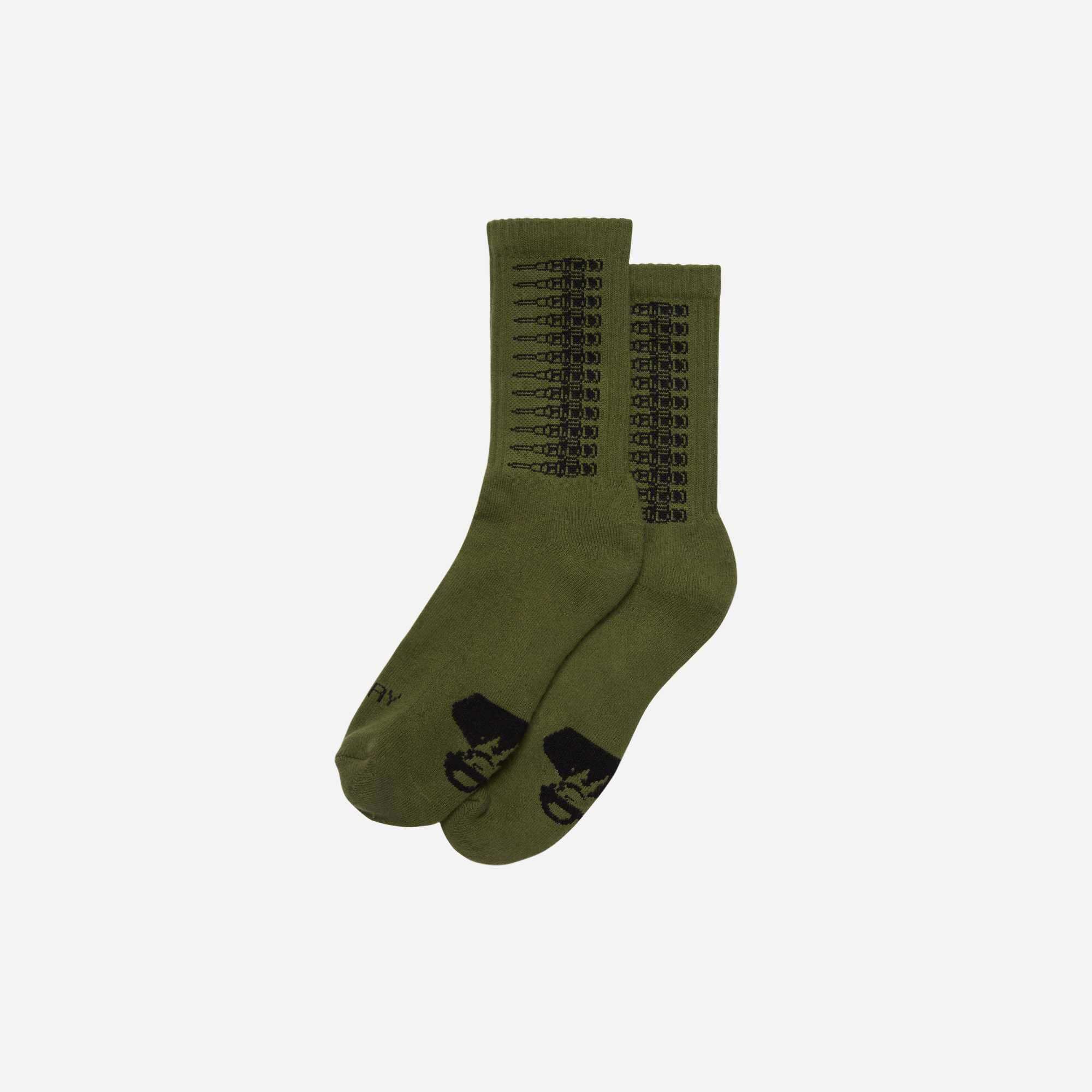 BULLET BULLSHIT OLIVE SOCKS - fuxury - ThaiPick