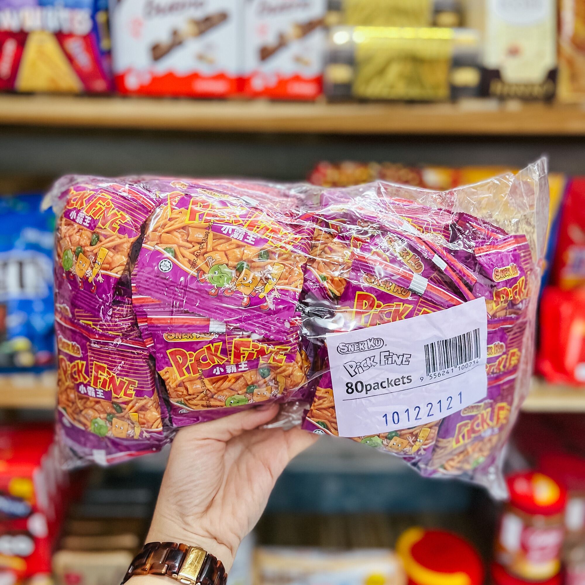 ขนมไม้ขีด Pick Fine ขนมขาไก่มาเล ผสมถั่วลันเตา 1 แพ็คมี 80 ห่อ | Lazada ...