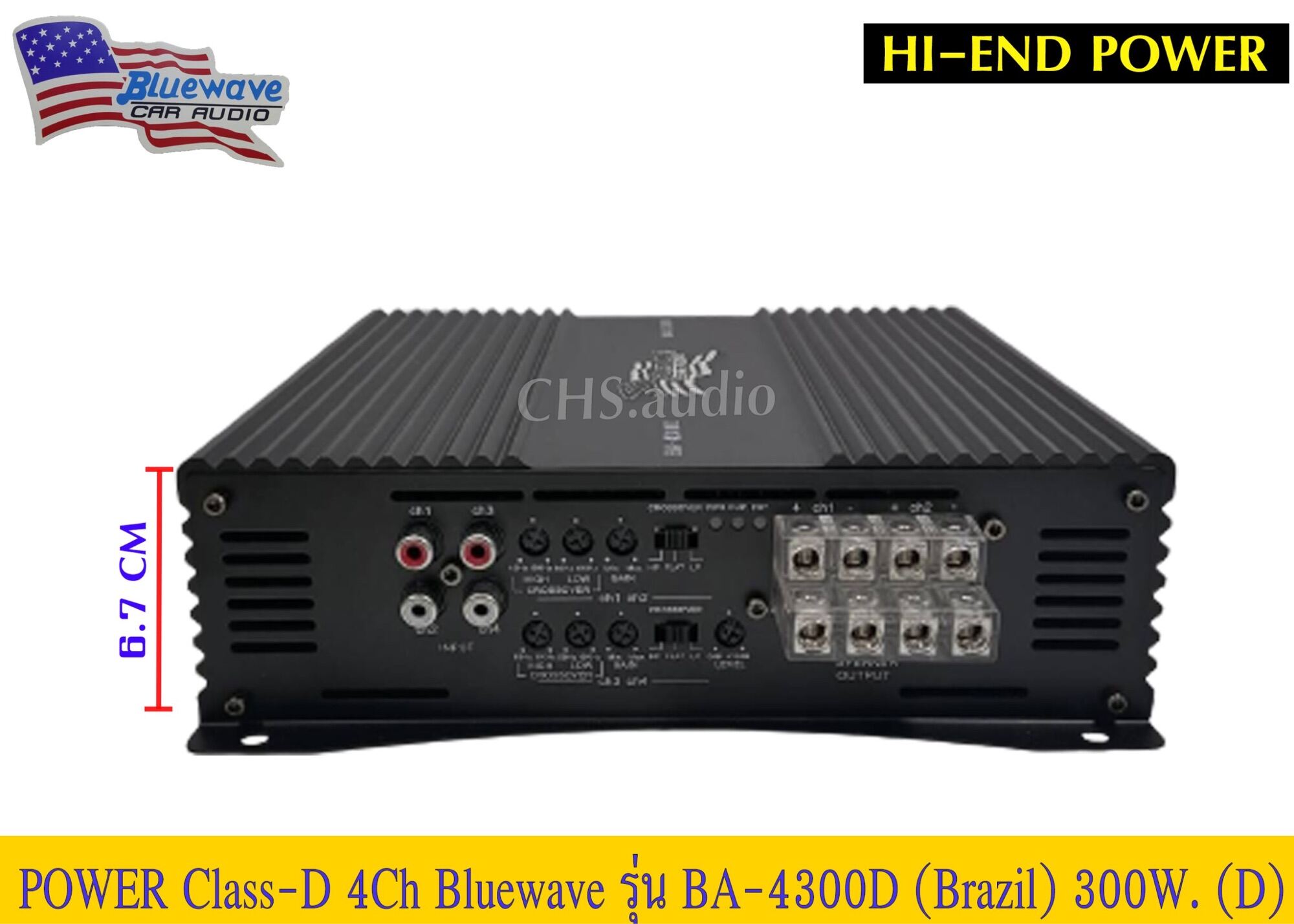ขายเพาเวอร์แอมป์ ClassD4ch Bluewaveรุ่นBA-4300.4D (Brazil)300W RMS - Koy-mixshop - ThaiPick
