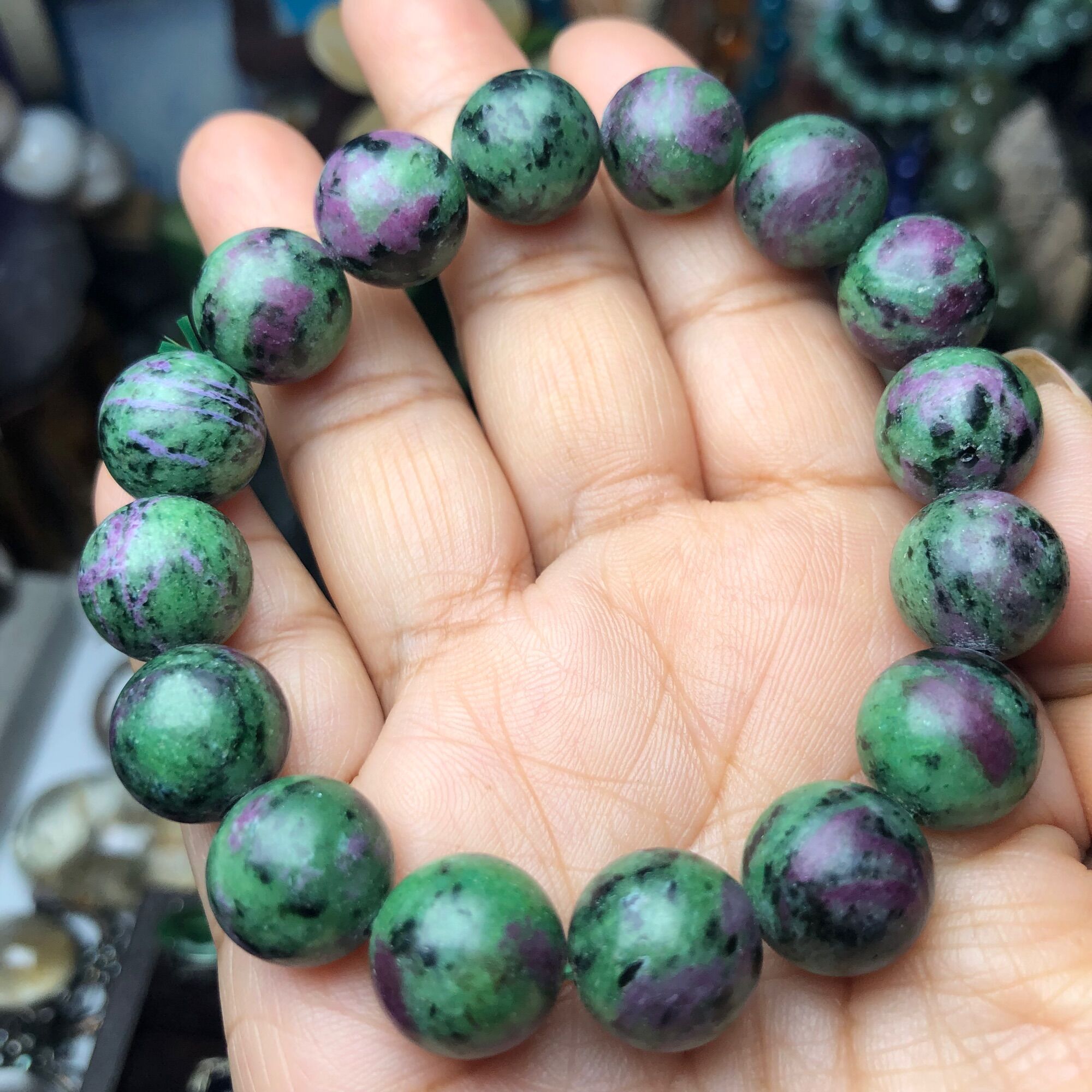 หินมงคฃ รูบี้ซอยไซด์ หินแห่งการเชื่อมต่อด้านสมอง ร่ำรวยเงินทอง 12 มิลเป็นพลอยดิบธรรมชาติ ...