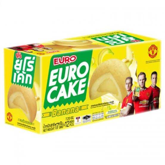 EURO CAKE ยูโร่เค็ก คัสตาร์ดเค็ก204กรัม 7ไส้ (17กรัม×12ซอง) | Lazada.co.th