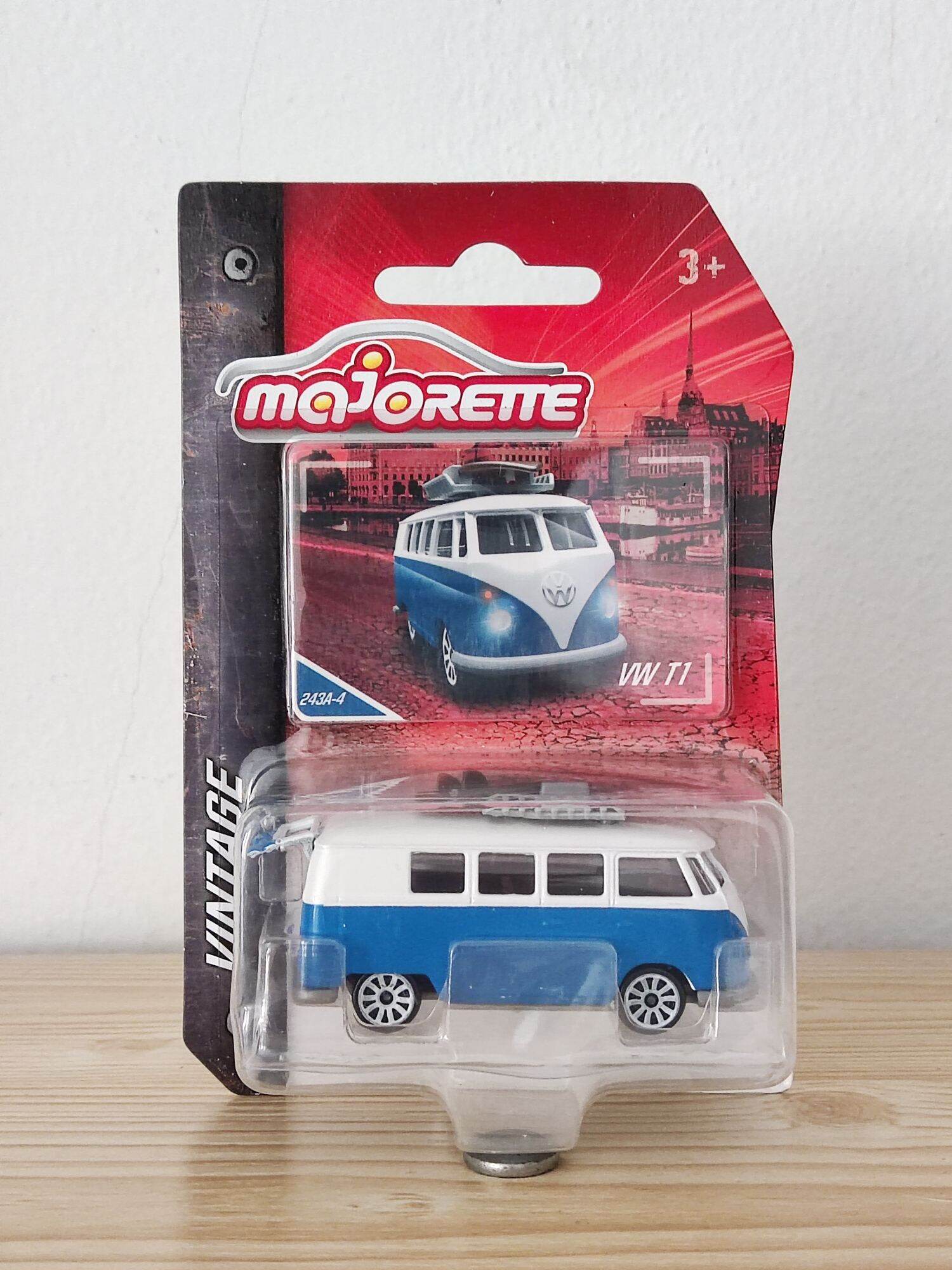 majorette volkswagen VW T1 รถคลาสสิค สีฟ้าขาว | Lazada.co.th