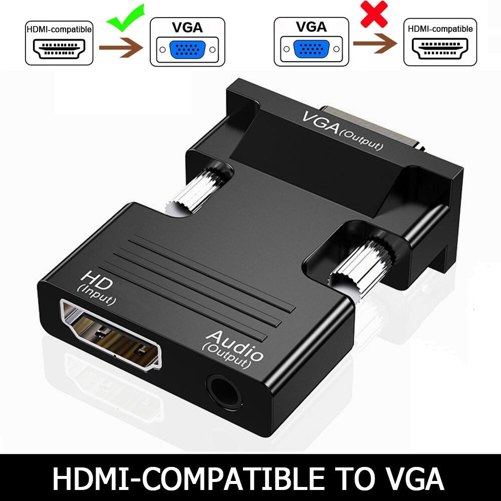 ตัวผู้เป็นตัวเมีย HDMI-เข้ากันได้กับตัวแปลง VGA HD 1080P ตัวแปลงสาย ...
