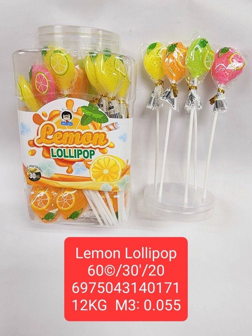 ลูกอมเลม่อนกลิ่นผลไม้(Lemon lollipop) 1 กระปุก บรรจุ 30 ชิ้น | Lazada.co.th