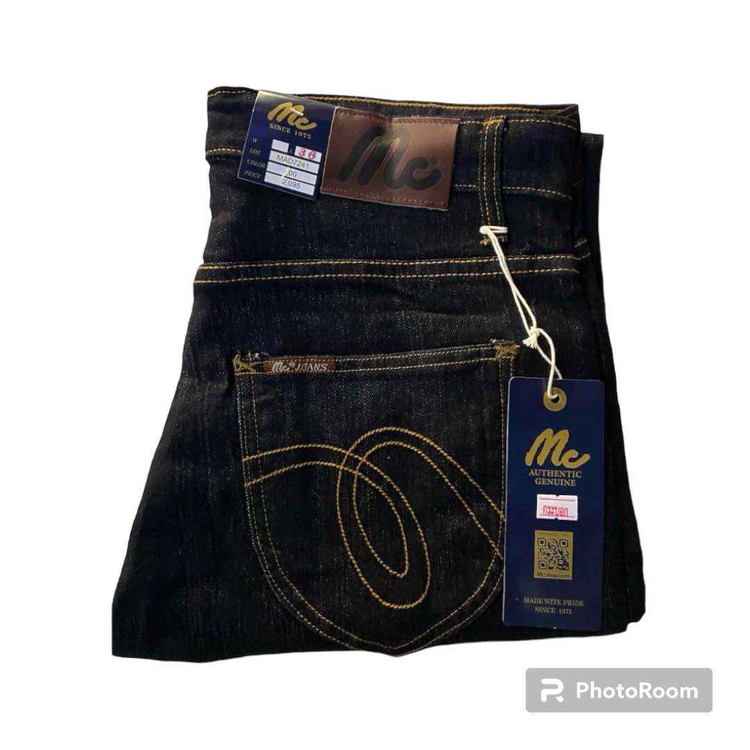 กางเกงยีนส์ผู้ชายผ้ายืด Jeans MC ทรงกระบอกเล็กใส่เย็นใส่สบาย | Lazada.co.th