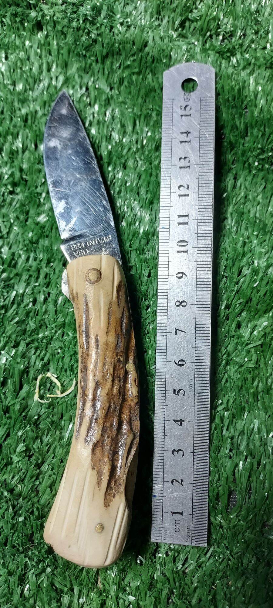 มีดตัดทุเรียนด้ามเขากวาง ใบตราค้างคาว | Lazada.co.th