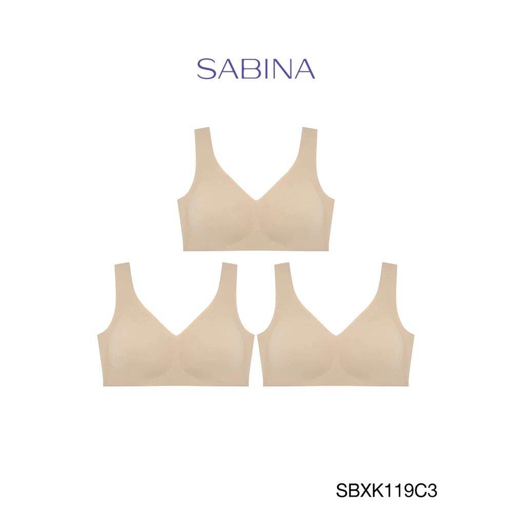 SABINA (Set 3 ชิ้น) เสื้อชั้นใน INVISIBLE WIRE (ไม่มีโครง) รุ่น SOFT ...