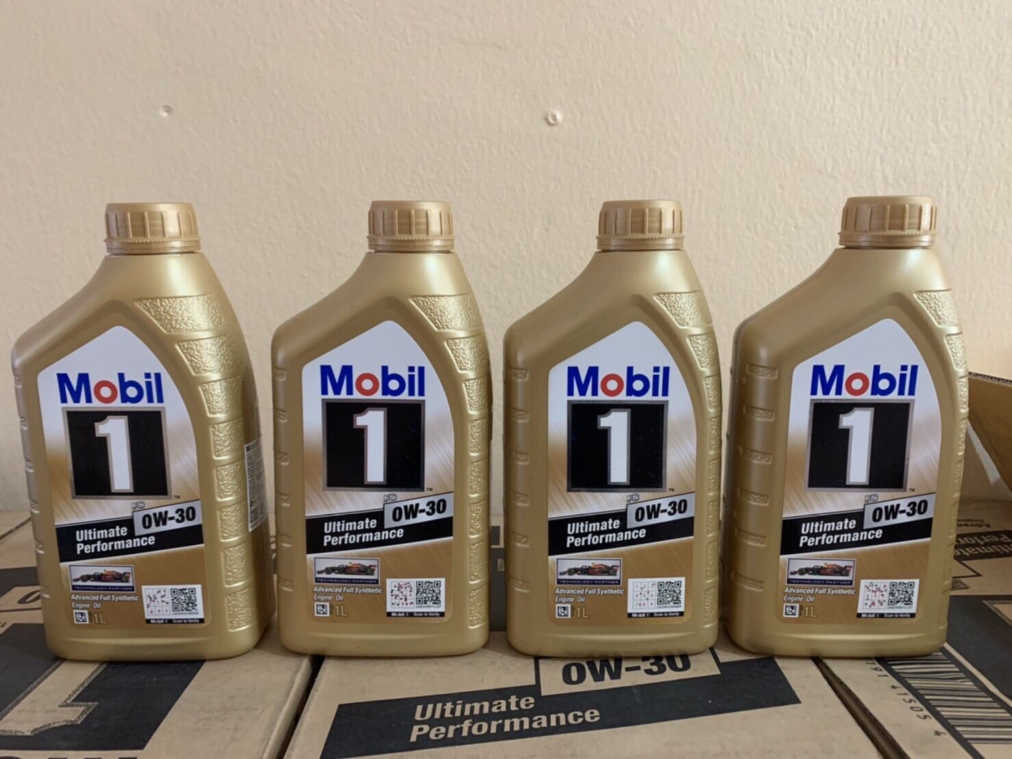 Mobil 1 FS 0W-30 ขนาด 1 ลิตร ขายเป็นเซท 4 ลิตร | Lazada.co.th