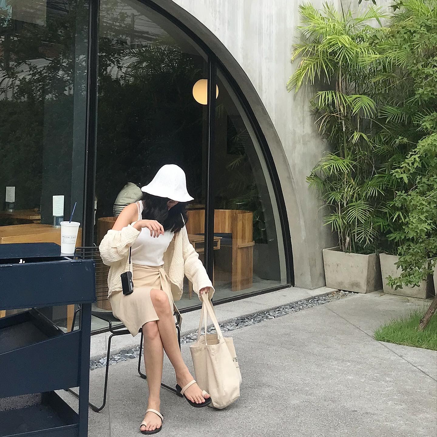 HERDAILY STUDIO linne skirt - beige - herdaily.studio - ThaiPick