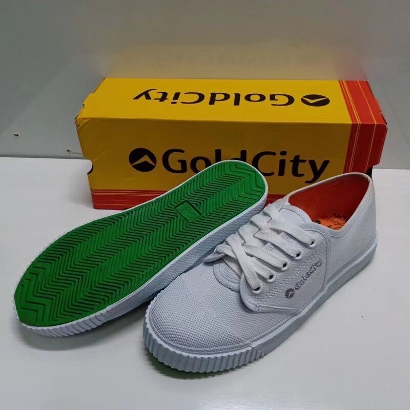 รองเท้าผ้าใบ รองเท้านักเรียน รองเท้าGoldcityรุ่น205S ใส่ได้ทั้งชายและหญิง สวมใส่สบาย สีดำ สีขาว ...