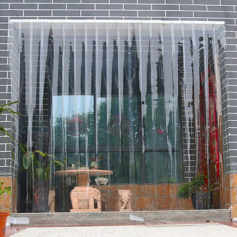 ม่านประตู PVC แบบนิ่มใสสำหรับเครื่องปรับอากาศแบบพลาสติกไม่ต้องเจาะรู ...