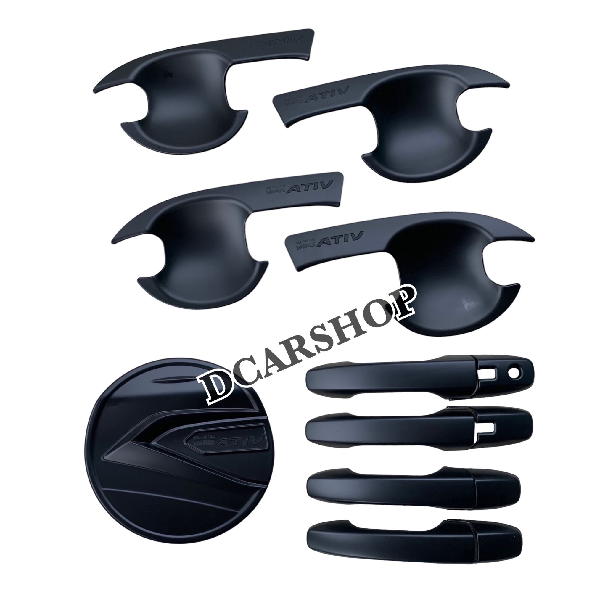 เบ้ารองมือเปิด+ครอบมือจับ+ครอบฝาถัง TOYOTA YARIS ATIV ยารีส เอทีปปี ...