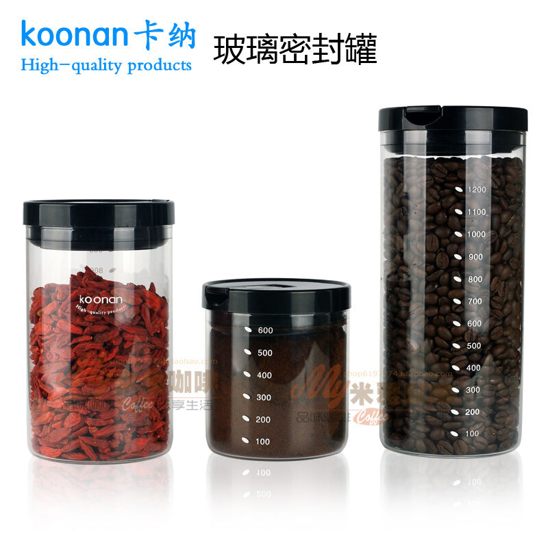 KOONAN Koonan โปร่งใสห้องครัวของใช้ในครัวเรือนขวดโหลดใส่ใบชาขวดใส่ของ ...