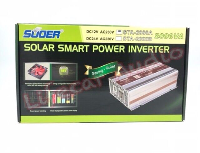 Inverter 12V 2000VA ( 2000W )SUOER รุ่น STA-2000A แปลงไฟ 12VDC to ...