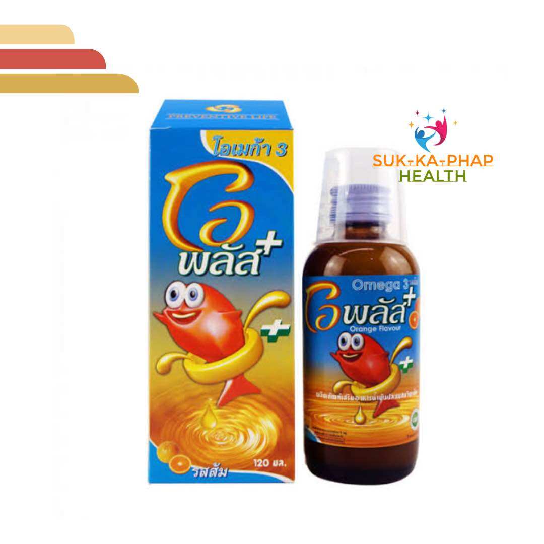 โอ พลัส O Plus โอเมก้า 3 ผลิตภัณฑ์เสริมอาหาร omega 3 วิตามิน รสส้ม 1 ...