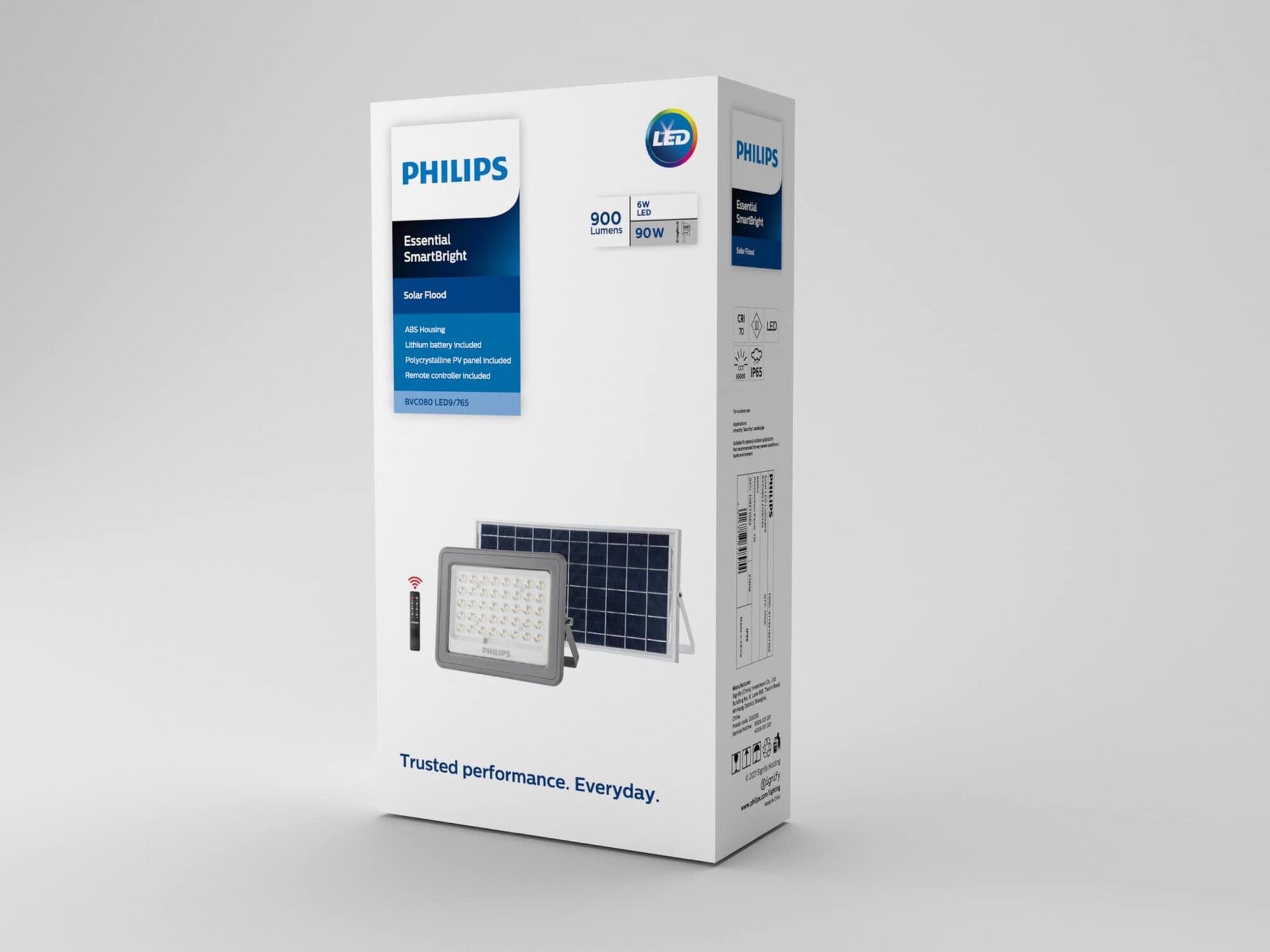 Philips โคมไฟฟลัดไลท์โซล่าเซลล์แอลอีดีฟิลลิปส์ รุ่น BVC080 ขนาด 90 ...