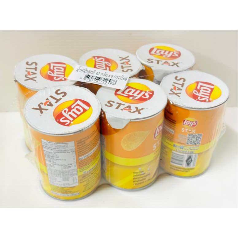 Lays STAX เลย์ สแตคส์ Mini Canister ขนาด 22บาท แพ็ค 6 (เลือกรสได้ ...