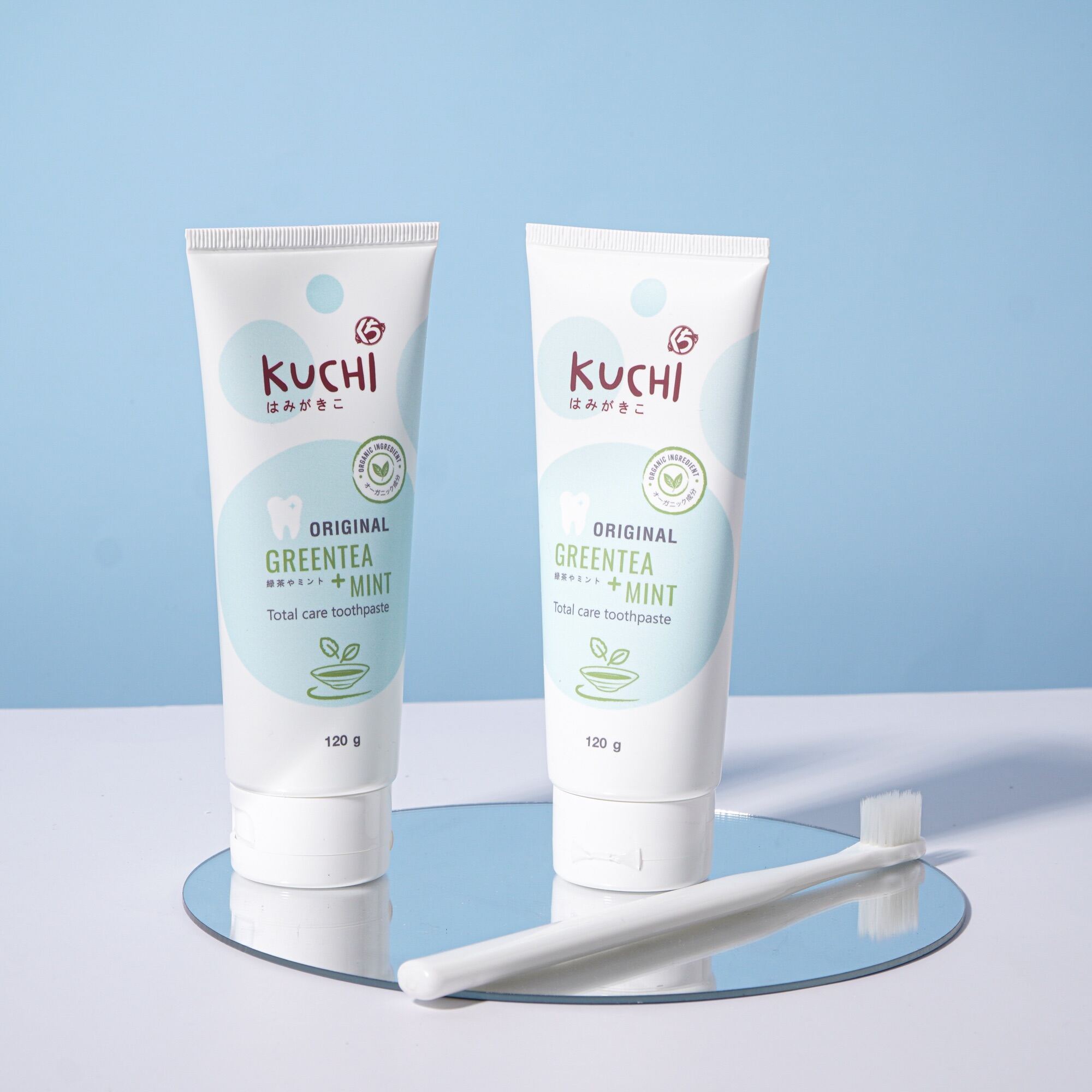 Kuchi (เซตคู่ 2 หลอด) original greentea mint total care toothpaste ยาสี ...
