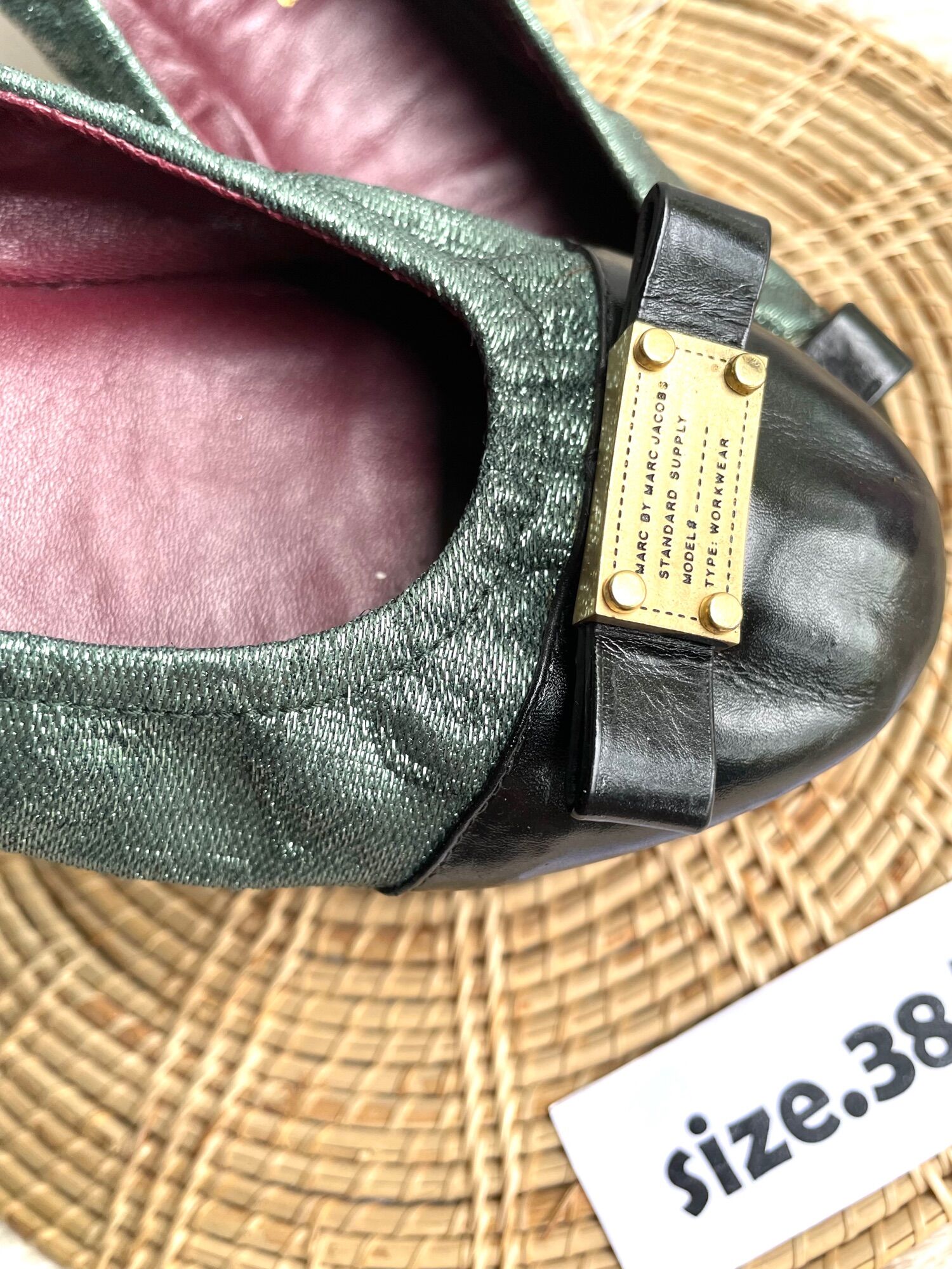 รองเท้าหนังแท้แบรนด์แท้ Mac Jacob หนังดีมากพื้นแน่นทนทานใส่สวยทรงบัลเล ...