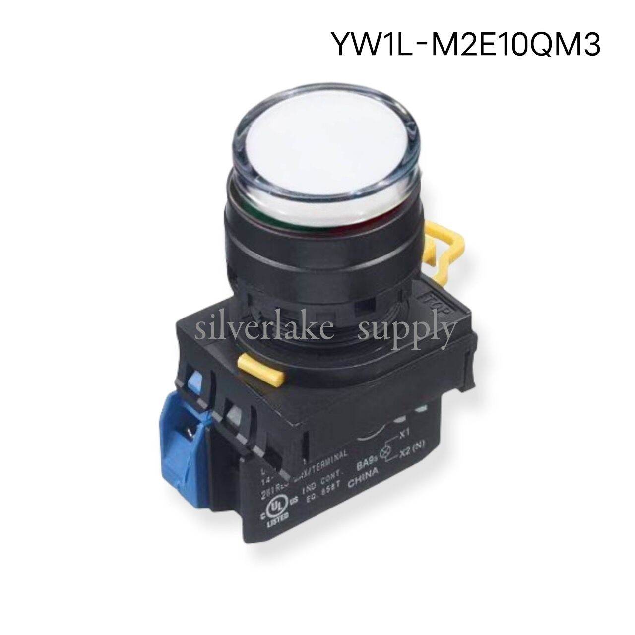 Pushbutton switch&Pilot Lamp สวิตซ์ปุ่มกด - มีไพล็อทแลมป์ รุ่น YW1L-M2E10QM3 1NO | Lazada.co.th