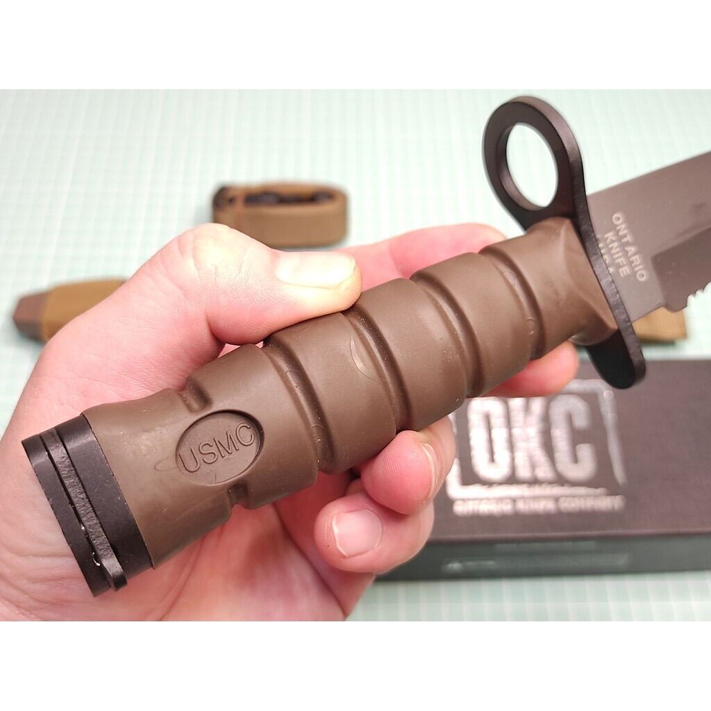 มีดใบตาย มีดทหาร รุ่น M10 OKC3S ยี่ห้อ OKC Ontario ใบเงิน รุ่นทรงใบปลาย ...