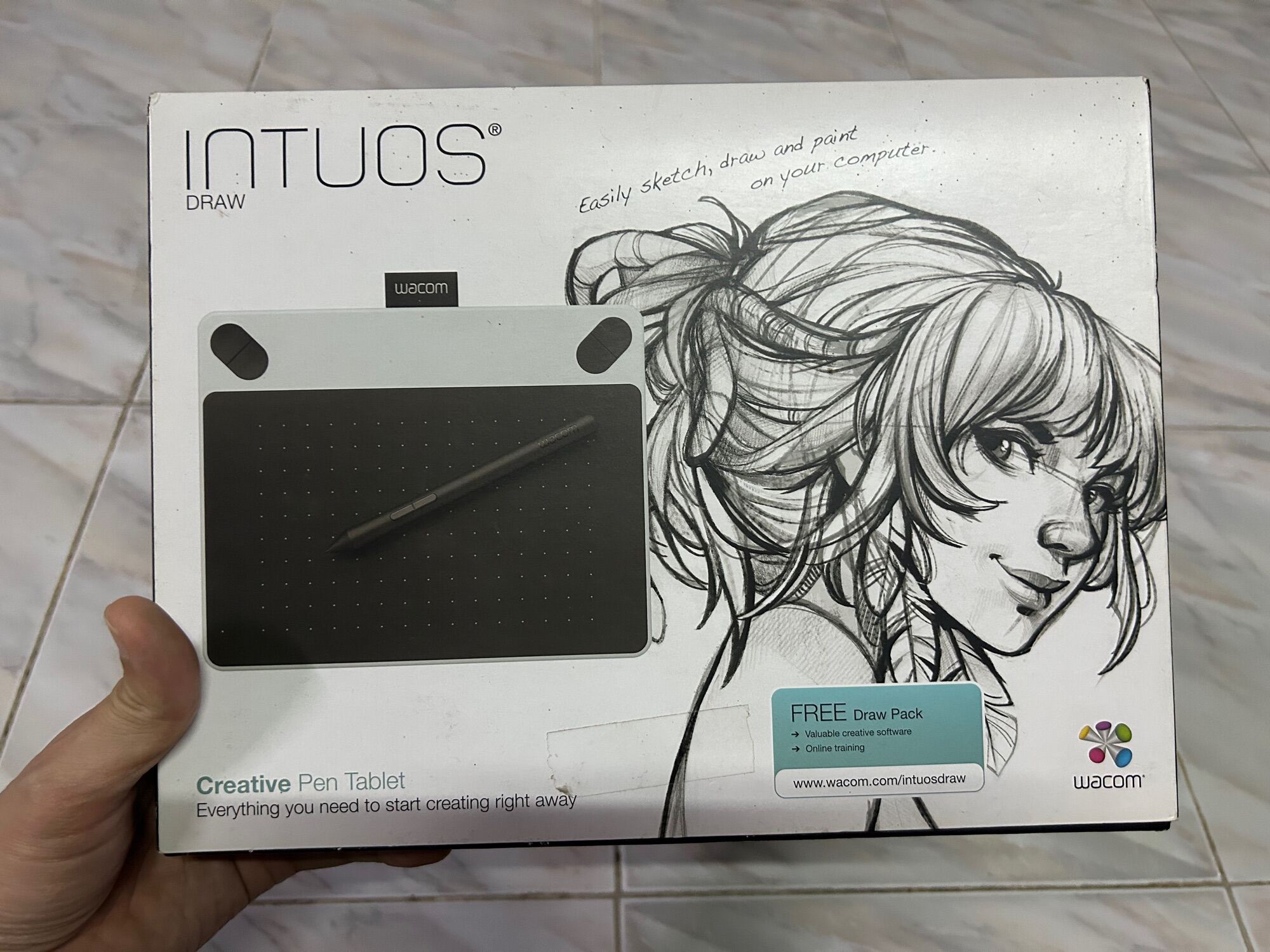 Graphics Tablet Wacom intuos draw ctl-490 เม้าส์ปากกา มือสอง | Lazada.co.th
