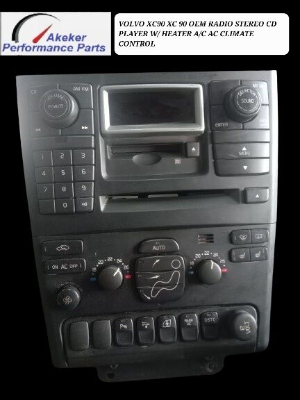 VOLVO XC90 XC 90 OEM RADIO STEREO CD PLAYER W/ HEATER A/C AC CLIMATE ...
