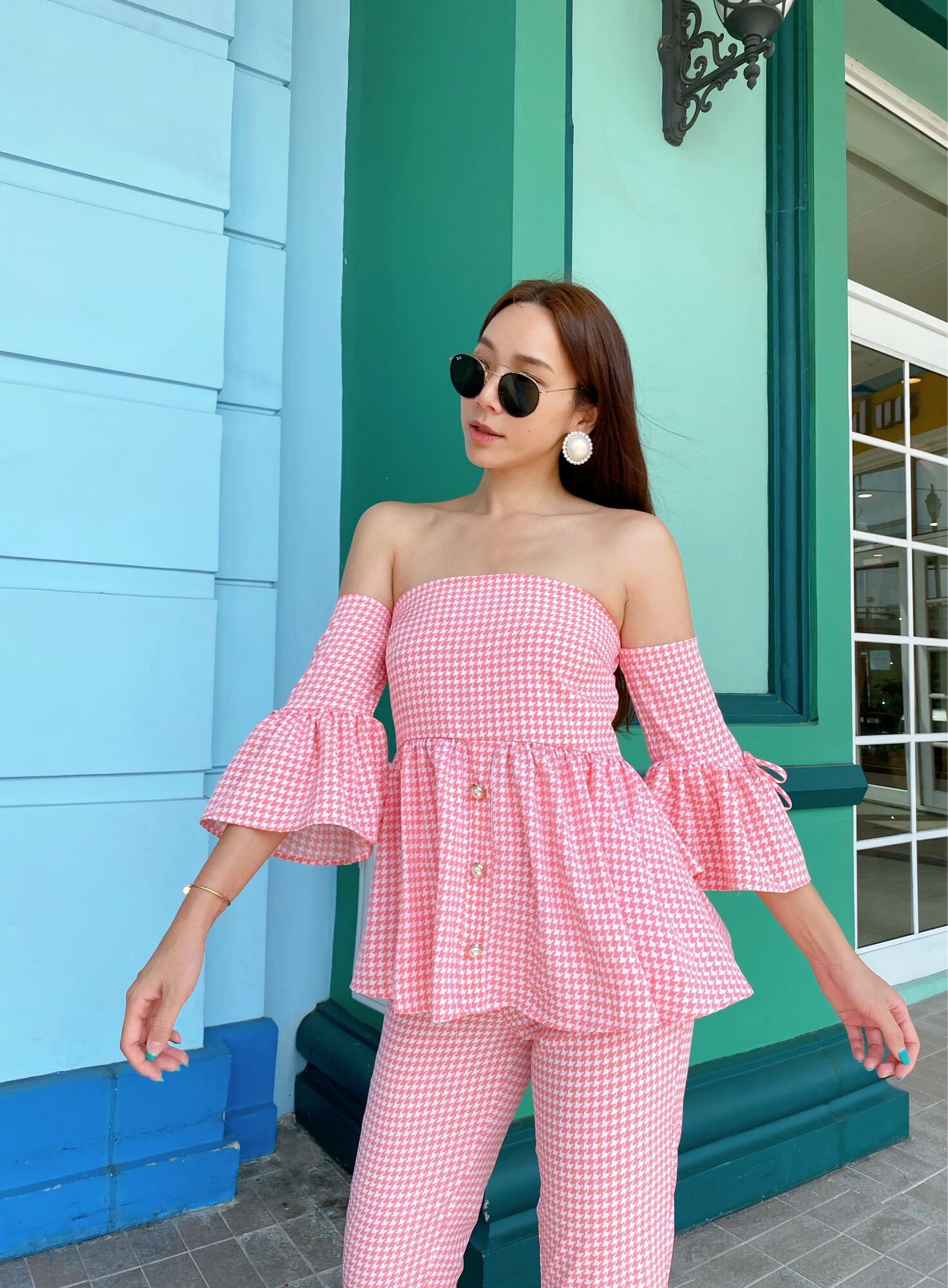 { HOLIC.AHOLIC } HOLIC015 / PERFECT HOUNDSTOOTHS PRINT SET พร้อมส่ง - HOLIC.AHOLIC - ThaiPick