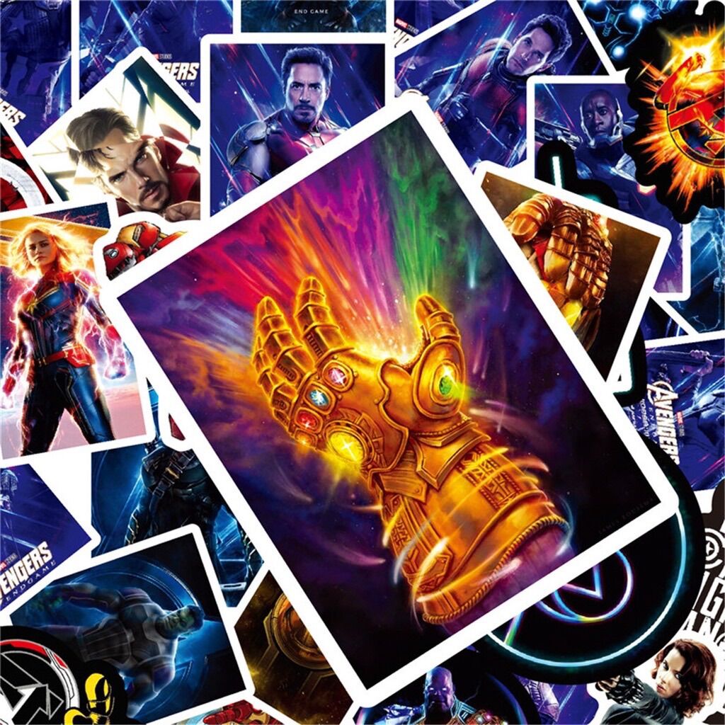 สติ๊กเกอร์ Avengers 226 อเวนเจอร์ส 50ชิ้น Marvel ironman spiderman ไอ ...