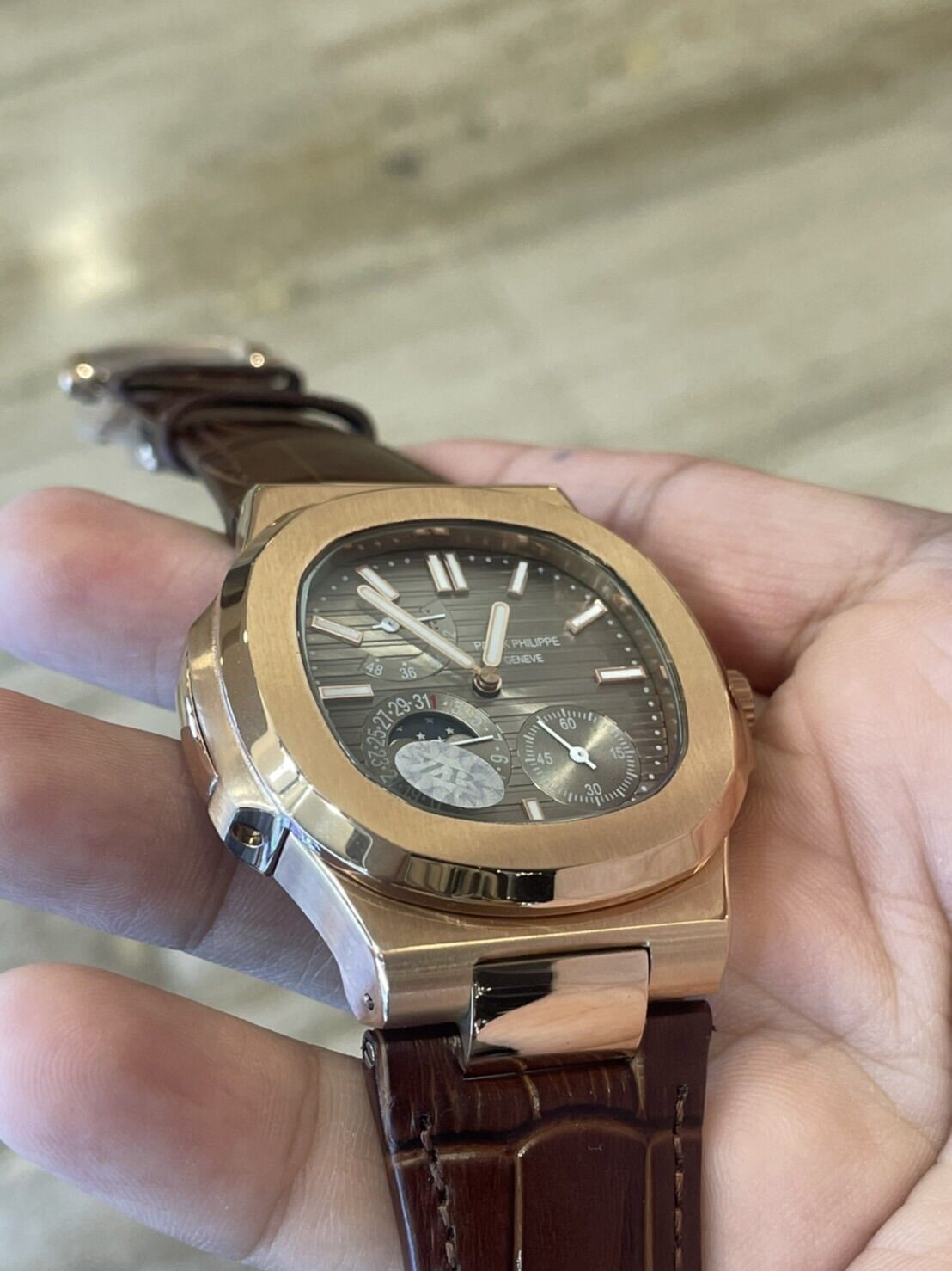 Five Star Watch Nautilus leather strap automatic Japanese movement ...