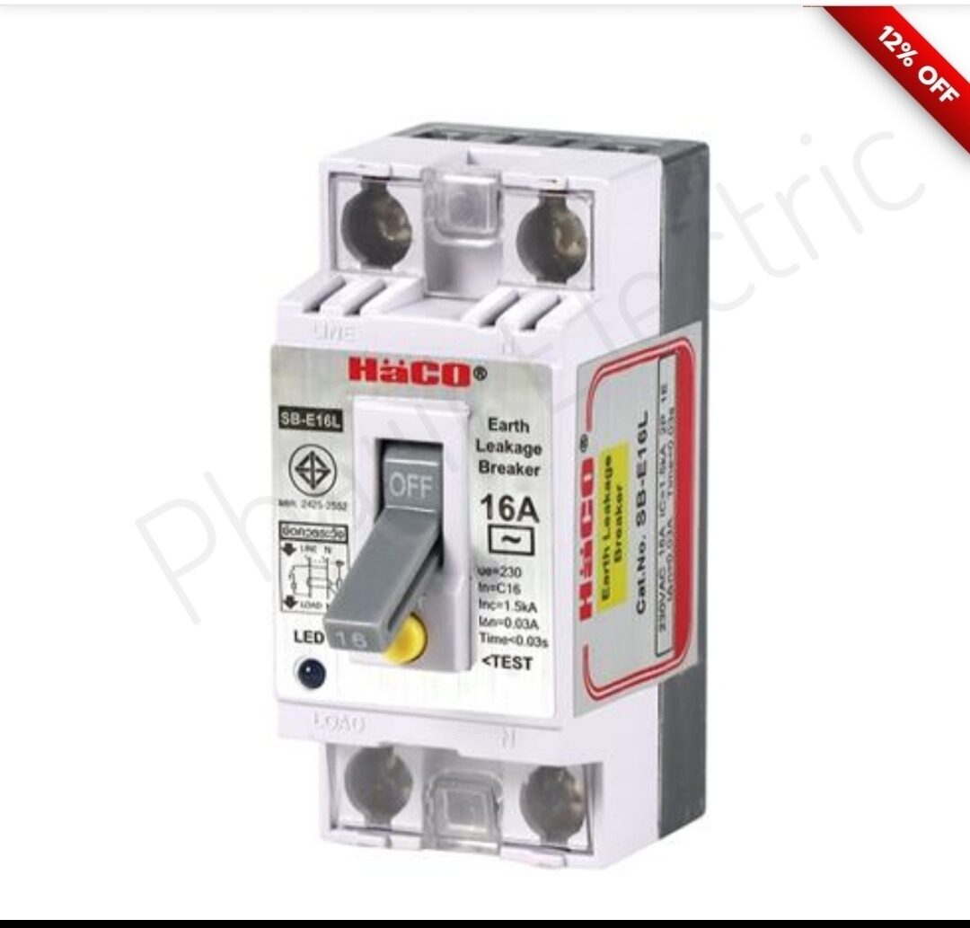 Haco Earth Leakage Breaker เซฟตี้เบรกเกอร์กันไฟดูด/กันไฟรั่ว 16,25,32,40L15, 40L แอมป์ HACO รุ่น ...