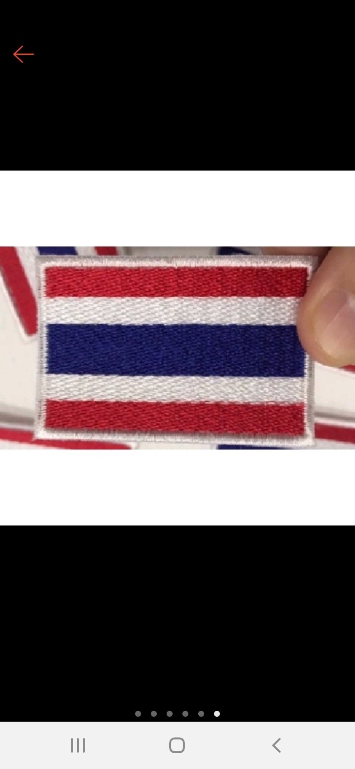 อาร์มธงชาติไทยThailand Flag Patch งานปักสวย แบบเย็บ ธงชาติไทย แบบเย็บ ติดเสื้อ กระเป๋า หมวก ...