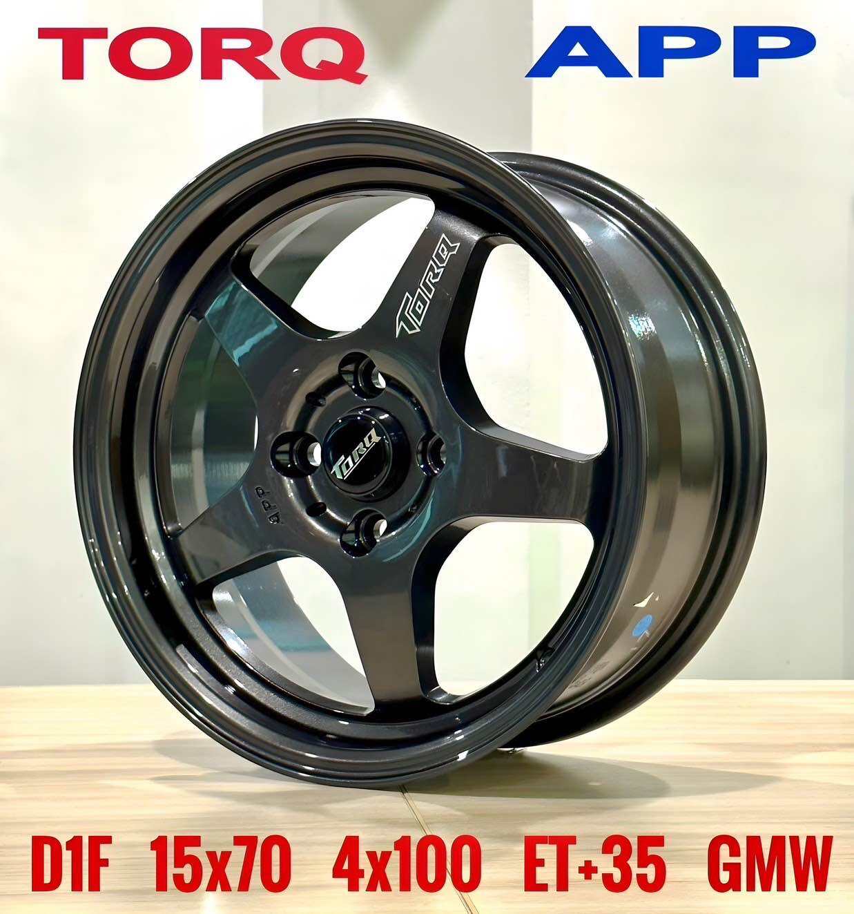 ล้อแม็ก ขอบ15 TORQ D1F 15X7.0 4H100 ET35 สีGMW🎏ราคาชุด4วง แถมจุ๊บลมแท้👍 มีรับประกันนาน 365 วัน ️ ...