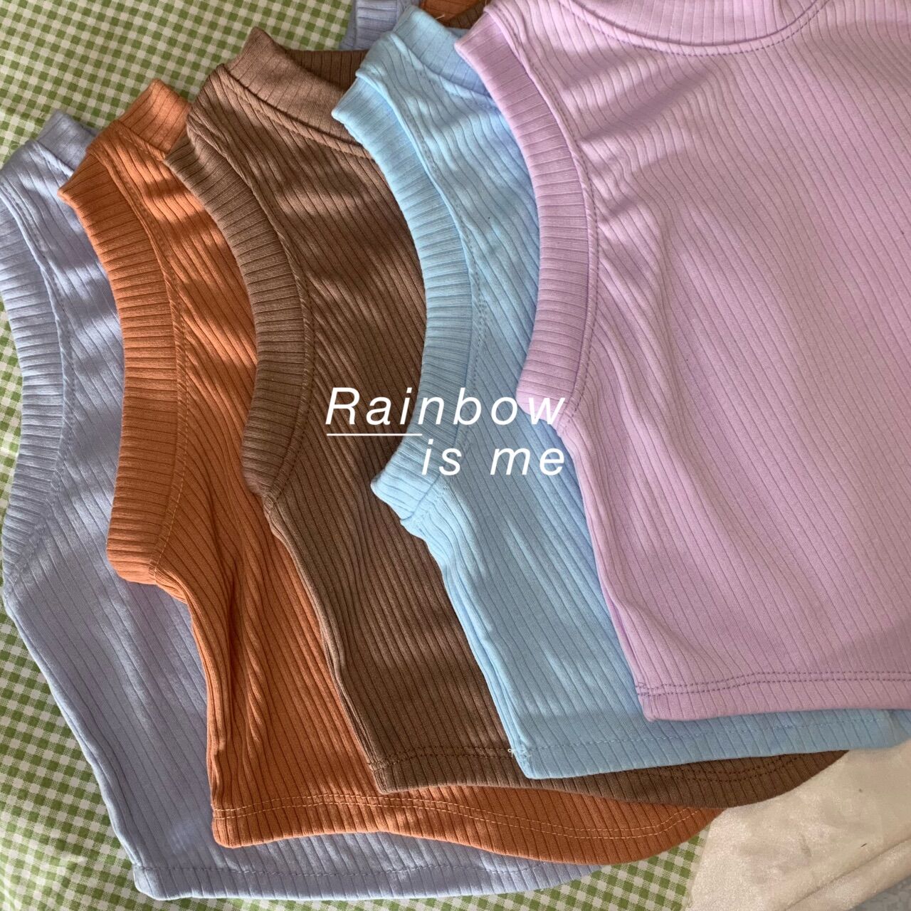 ครอป แขนกุด งานผ้าร่อง สวย ไฮโซมากกก - Rainbow is ME - ThaiPick