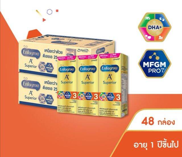 UHT เอนฟาโกร เอพลัส สุพรีเรีย enfagrow A superior ยกลัง แพ็ค24กล่อง(2 ...