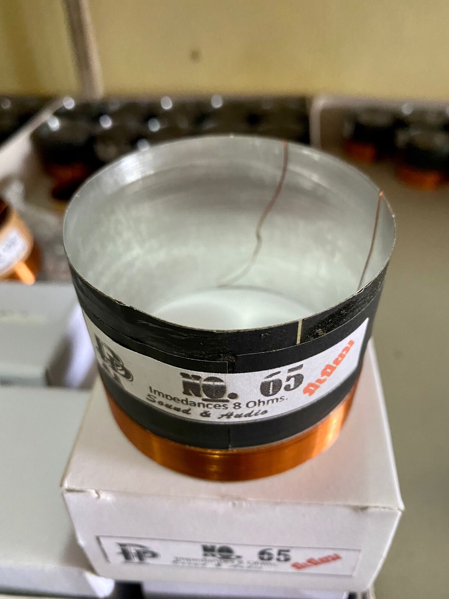 ว้อยลำโพง ลำโพง15นิ้ว ขนาด65มิล 2ชั้น NPE 15F03 15F04 ว้อยลำโพง มีเนียม ทนความร้อนสูง งาน เกรดA ...