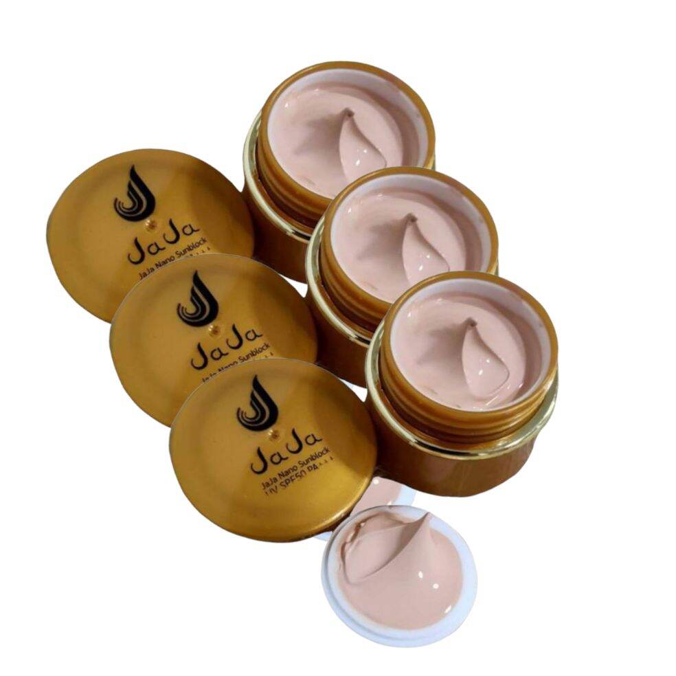 (3 ชิ้น) JaJa Nano sunblock UV sunscreen SPF 50 กันแดดจ๊ะจ๋า จ๊ะจ๋า นาโน 5g ของแท้ กันแดด เนื้อ ...