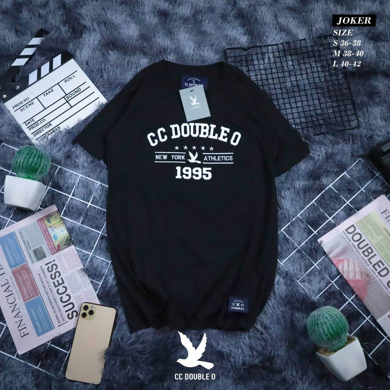 เสื้อยืดแขนสั้น CC -OO งานป้ายงานปัก cotton 100 % (ชายหญิง/SMLXL) No. 46 - MixASale